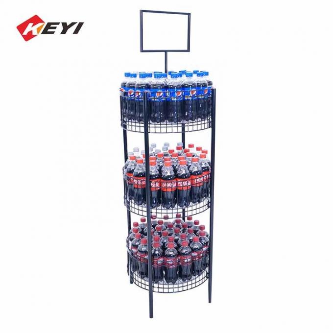 Coca-Cola Drinks Stand Floor Metal Beverage Display Rack For Retail